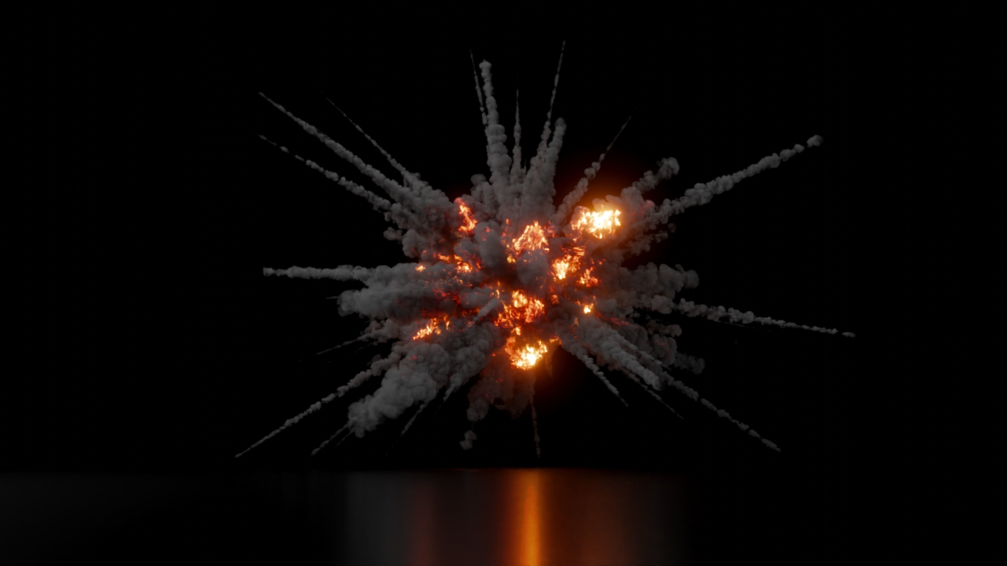 High Resolution Grenade Explosion VDB 3D Model 3D model animated | CGTrader