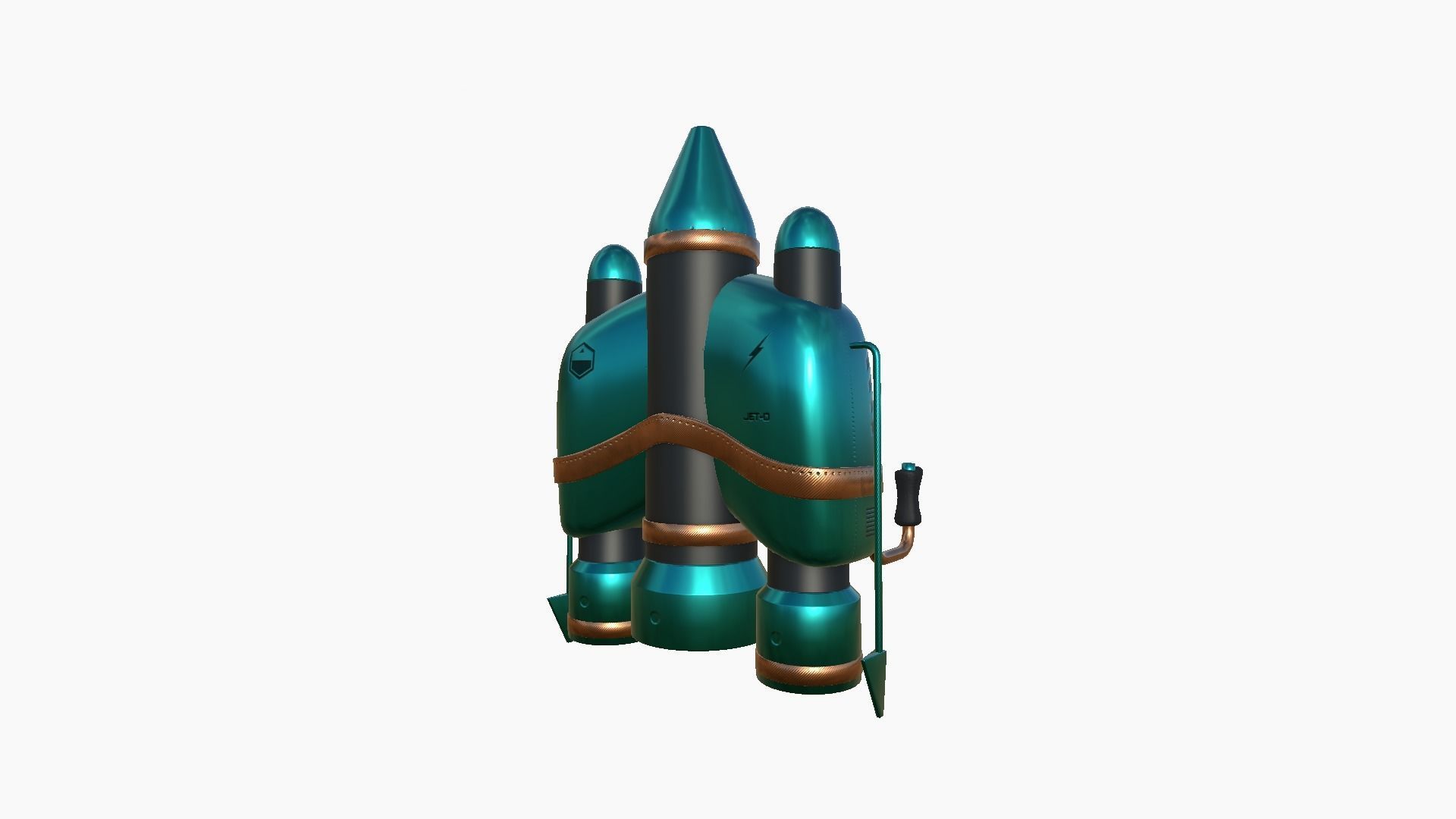 3D model Jetpack D10 Blue Bronze - SciFi Character Design VR / AR / low ...