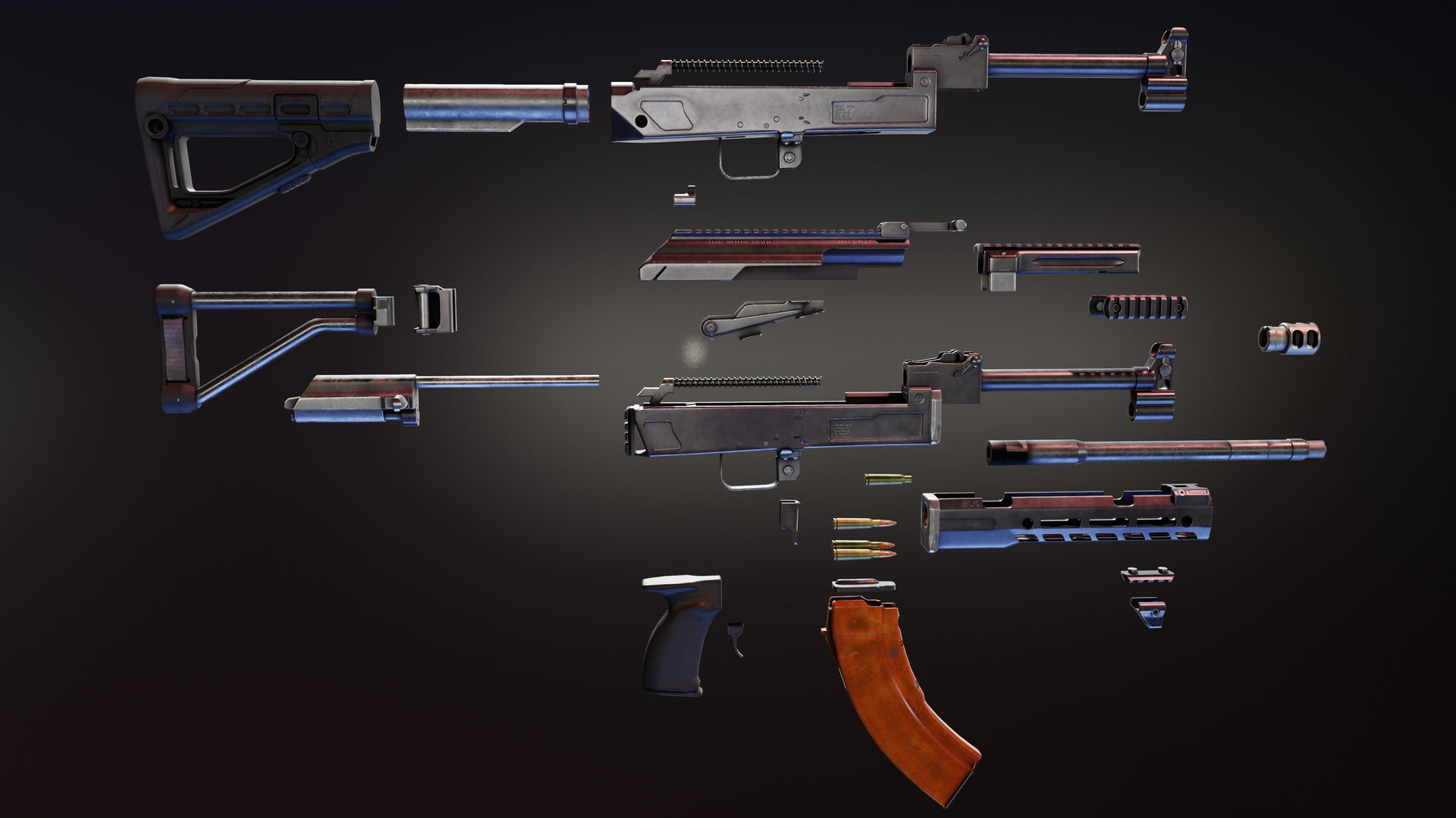3D model Custom AK MB47 VR / AR / low-poly | CGTrader