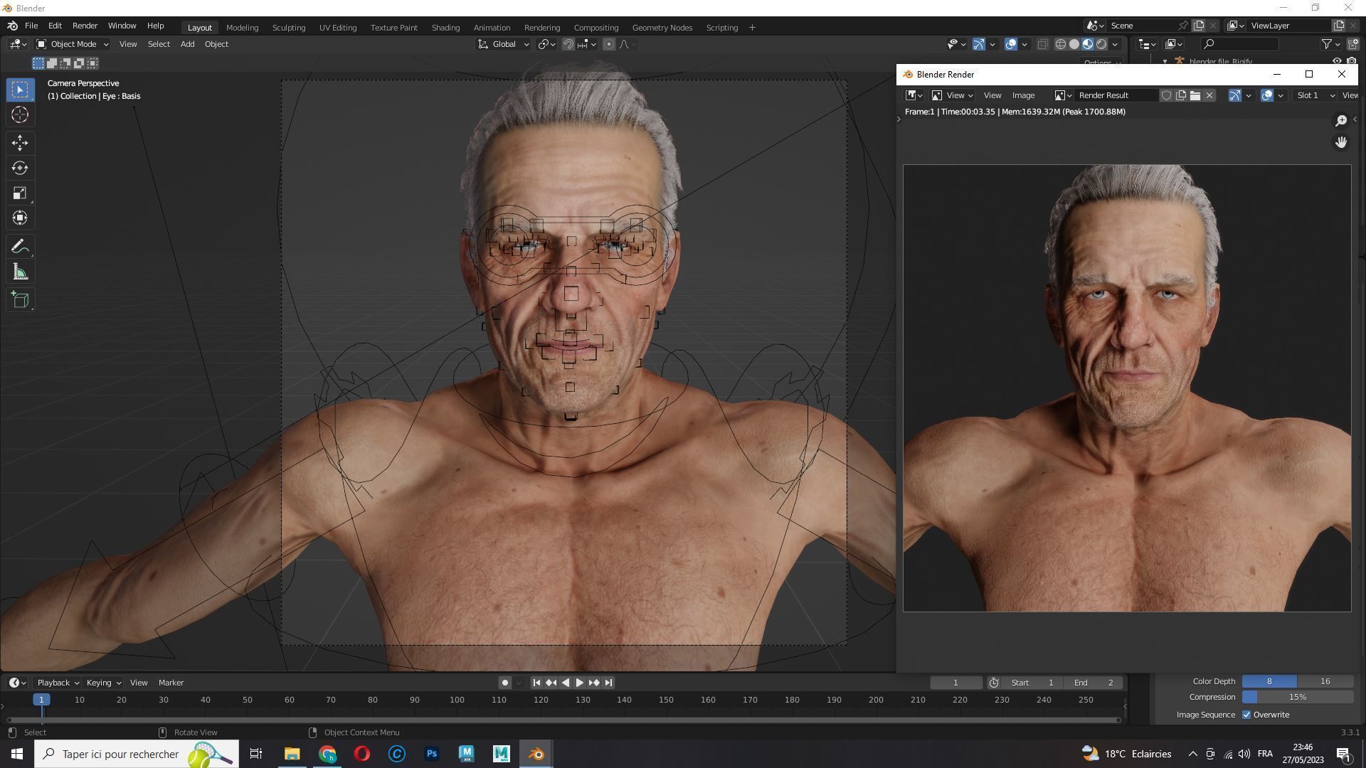 3D model Realistic Old Man VR / AR / low-poly | CGTrader