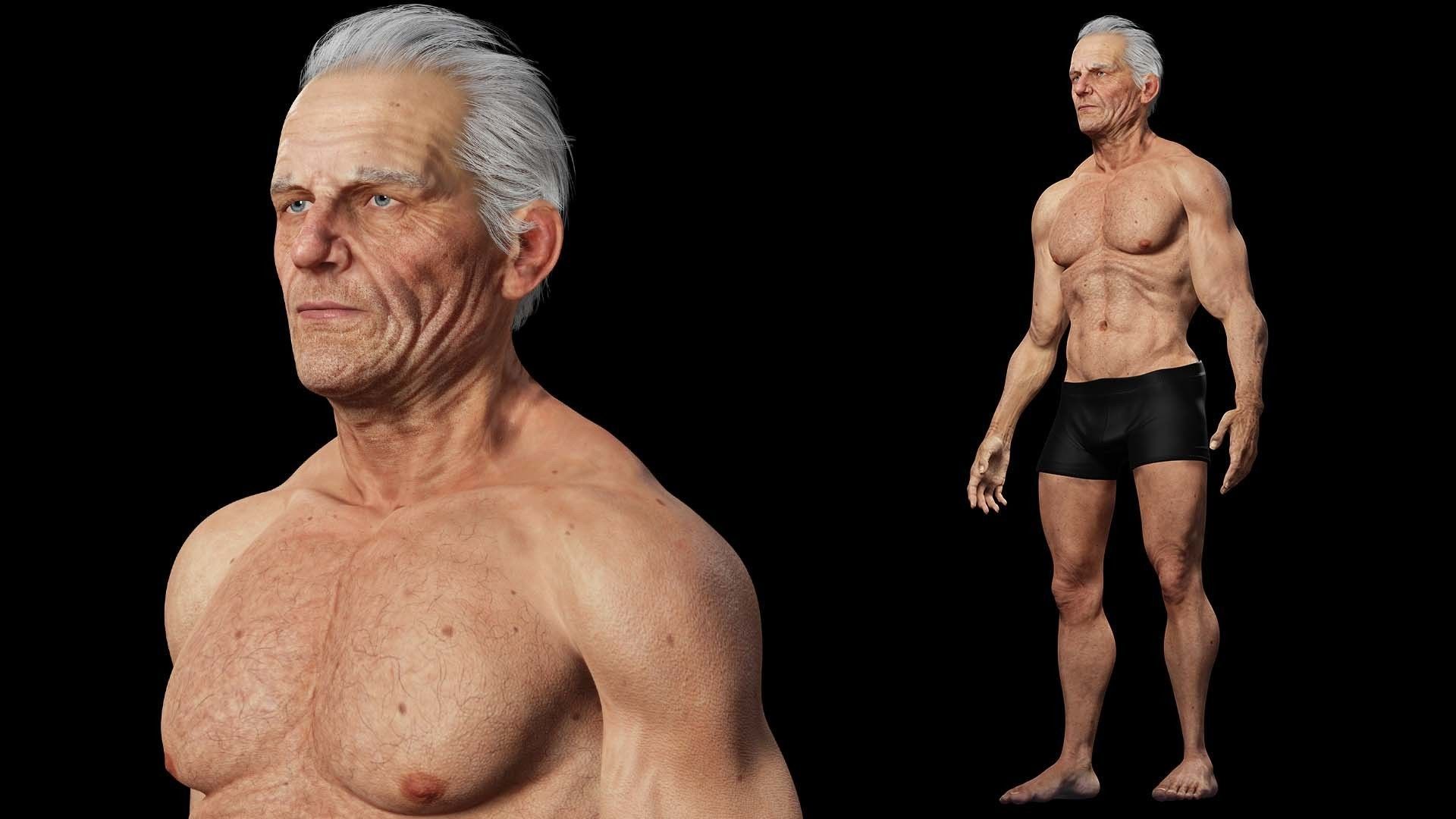 3D model Realistic Old Man VR / AR / low-poly | CGTrader