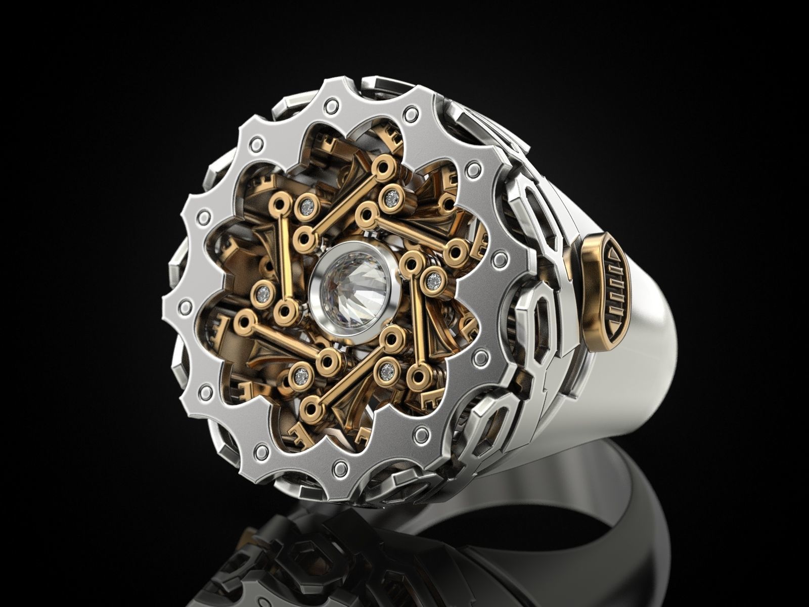 Dynamic mechanical ring 3D model 3D printable | CGTrader