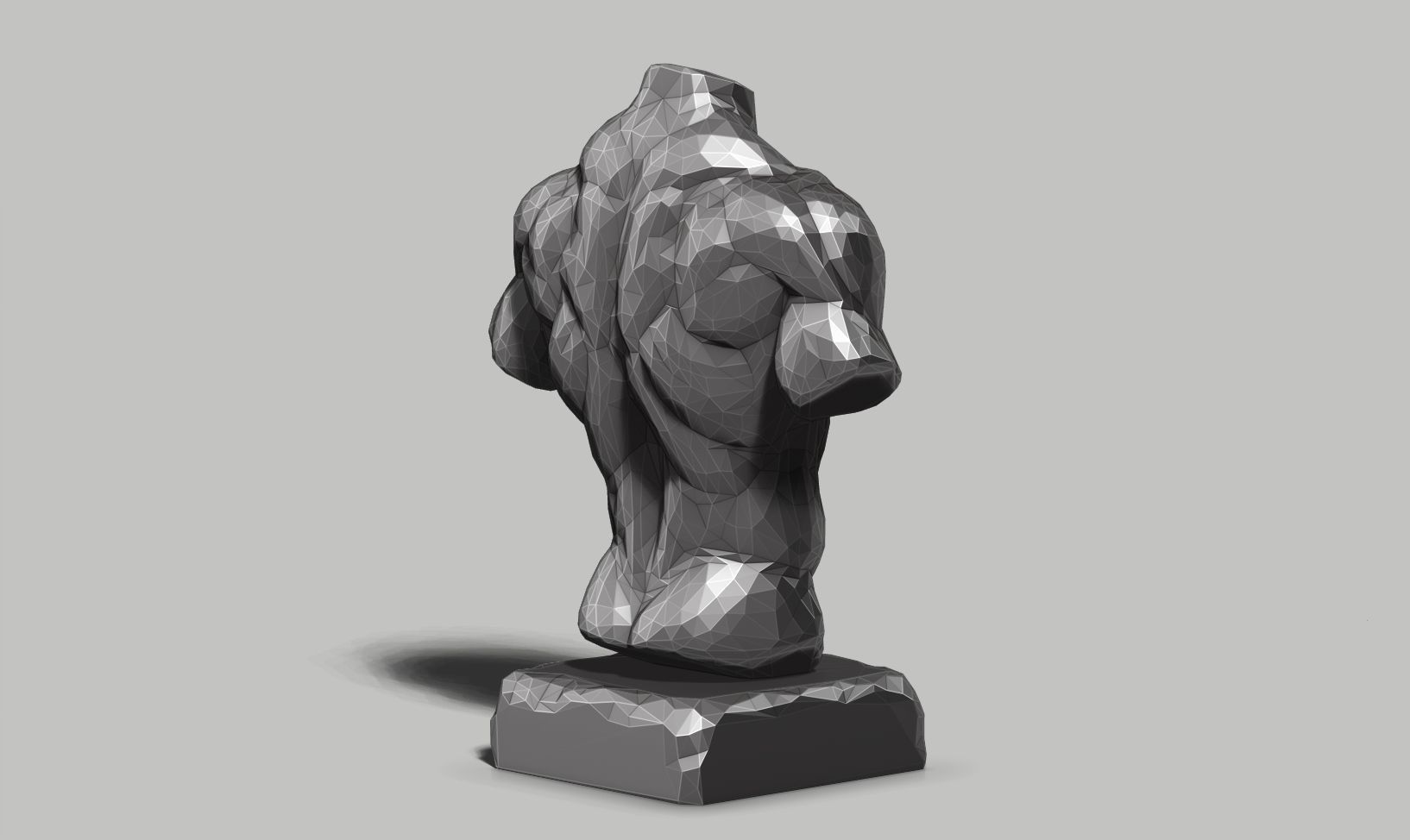 low poly torso 3d print model 3D model 3D printable | CGTrader