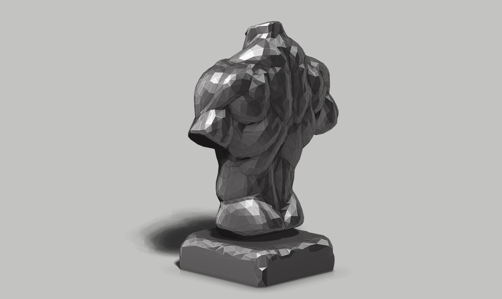 low poly torso 3d print model 3D model 3D printable | CGTrader