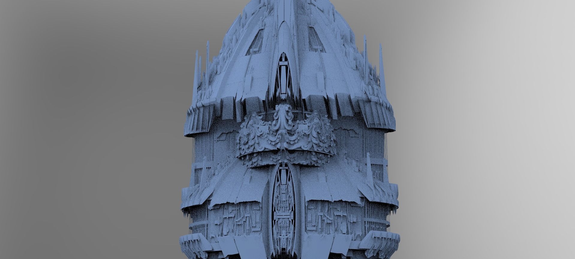 Ocean Cyberpunk Tower 1 3D model | CGTrader