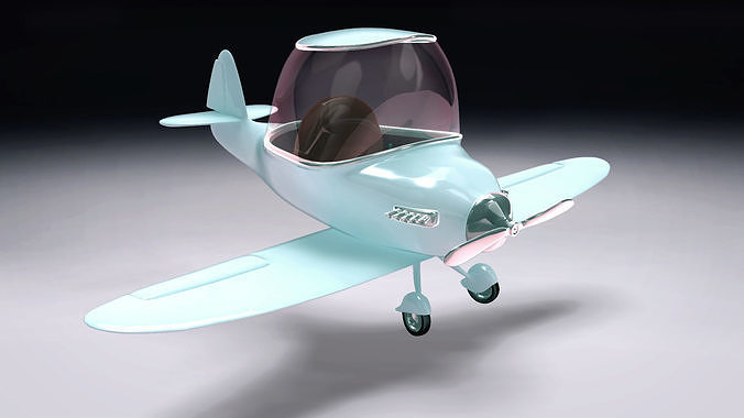 Airplane cartoon style 3D model | CGTrader