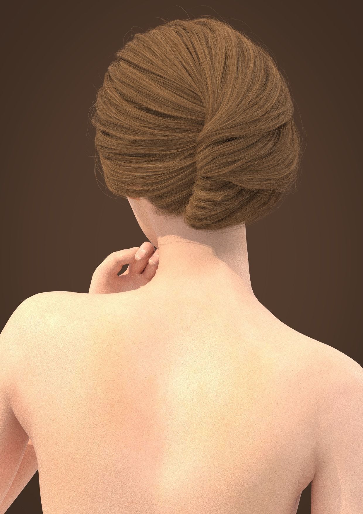 Long hair 012-FV2 for Yuna-FV2 3D model from 3DClo Software 3D model ...