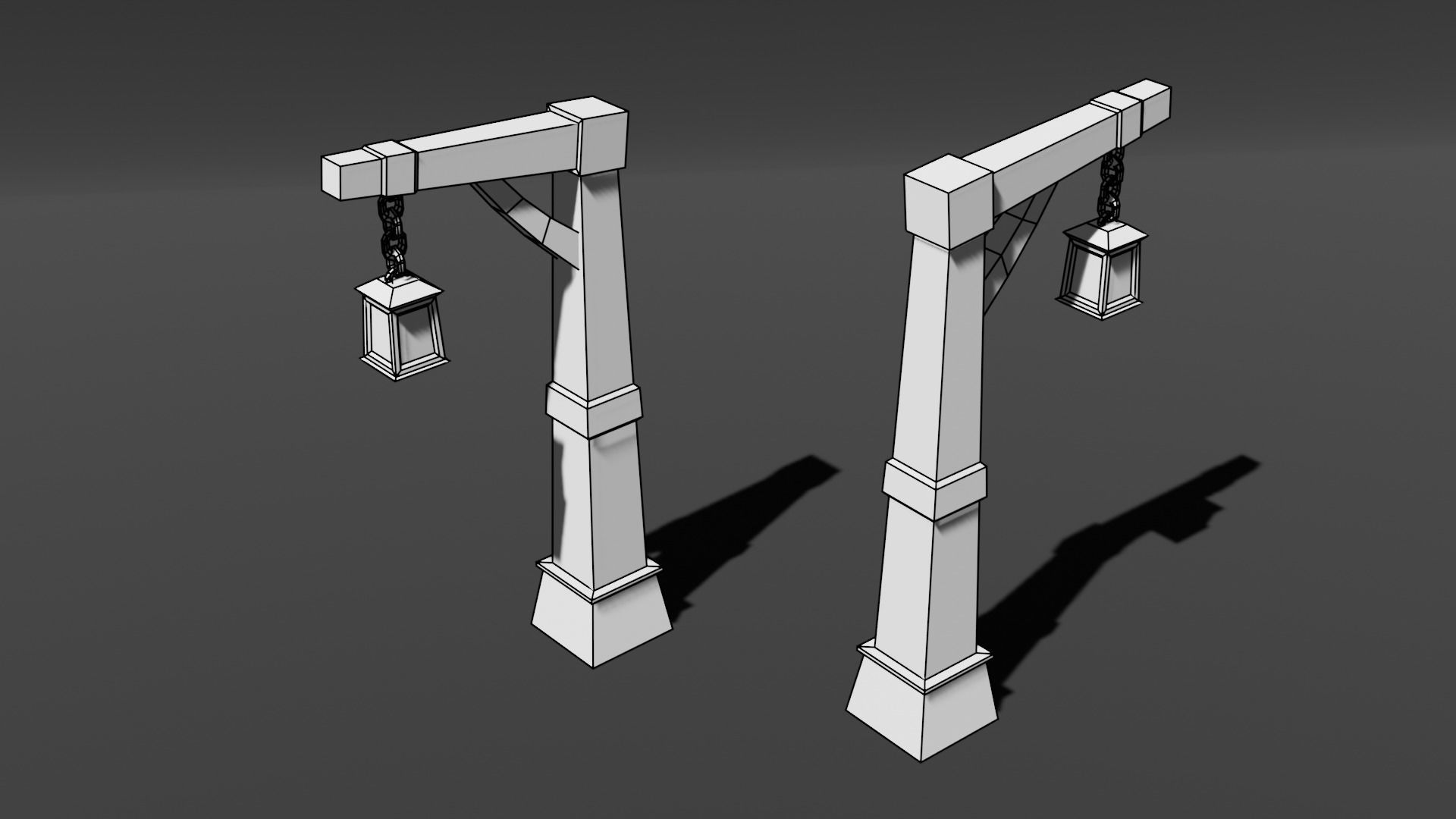 Stylized Lamp Post free VR / AR / low-poly 3D model | CGTrader