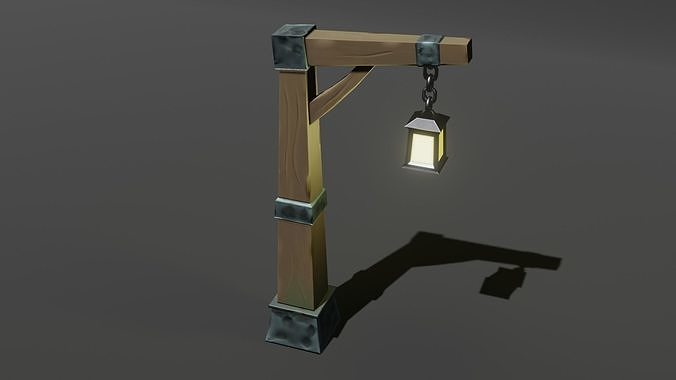 Stylized Lamp Post free VR / AR / low-poly 3D model | CGTrader