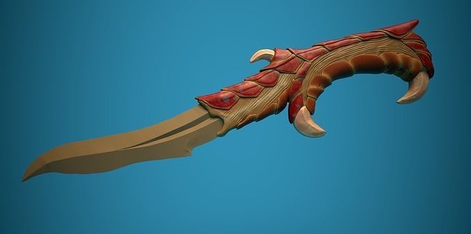3D model Valorant elderflame knife VR / AR / low-poly | CGTrader