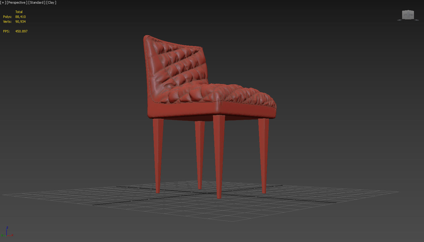 Modern Puff Chair for Dining Room free 3D model | CGTrader