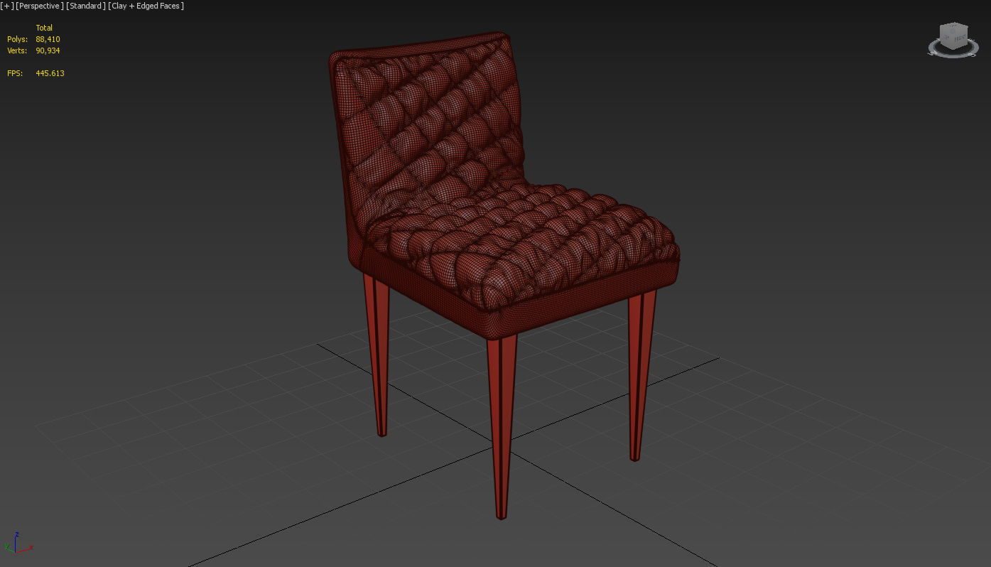 Modern Puff Chair for Dining Room free 3D model | CGTrader
