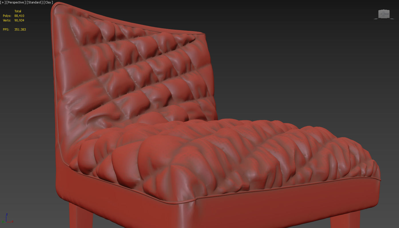 Modern Puff Chair for Dining Room free 3D model | CGTrader