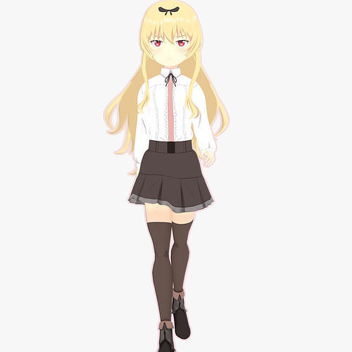 3d Model Yue Arifureta Vr Ar Low Poly Cgtrader