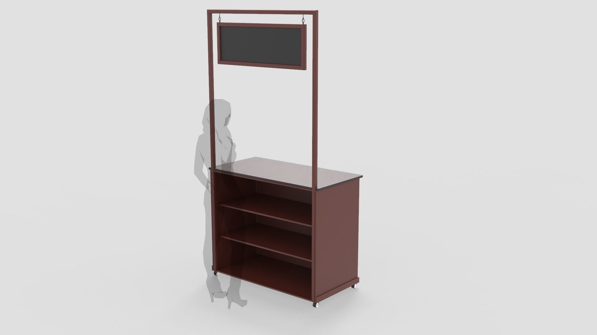 Wooden Small Booth 3D model | CGTrader
