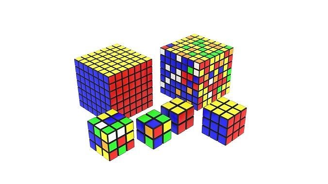 Rubiks Cubes Collection 3D model | CGTrader