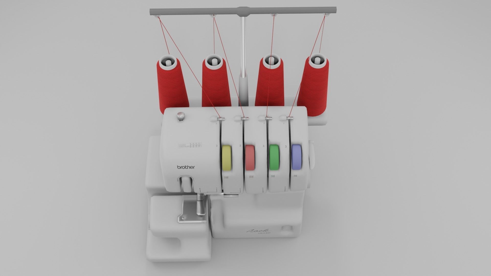 3D model Brother 1034 Serger Overlocker Sewing Machine VR / AR / low ...