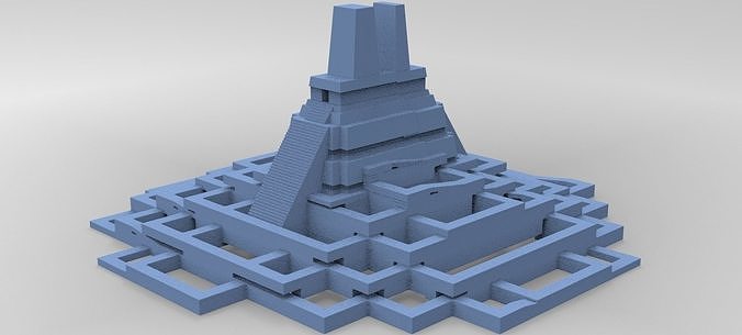 Aztec Ritual Maze With Pyramid 3D model | CGTrader