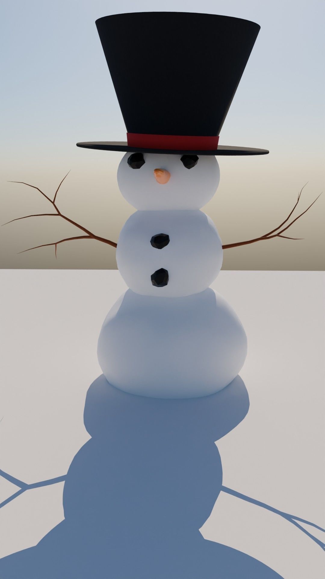 Christmas Snowman Lowpoly 3D model 3D model | CGTrader