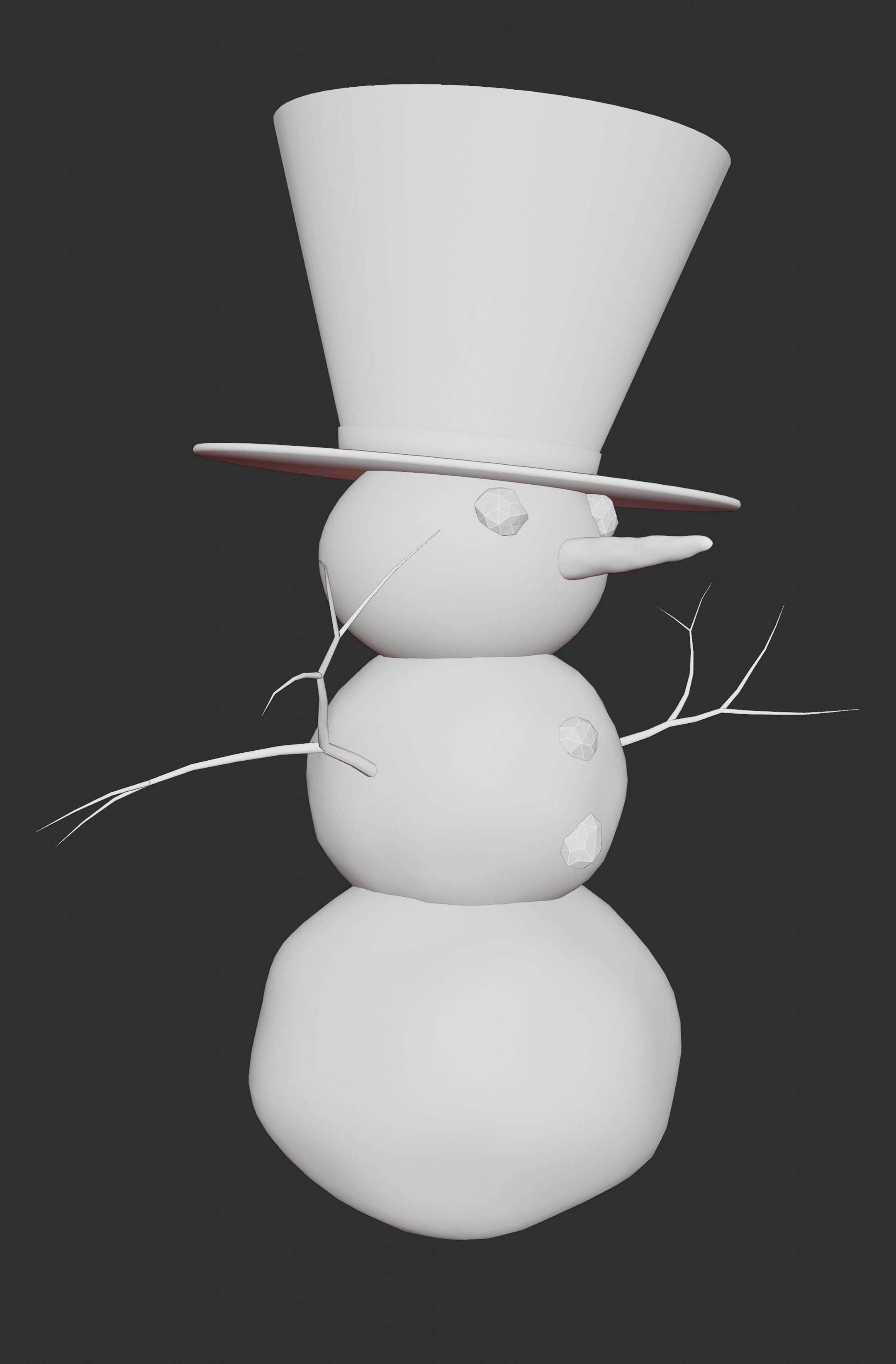 Christmas Snowman Lowpoly 3D model 3D model | CGTrader