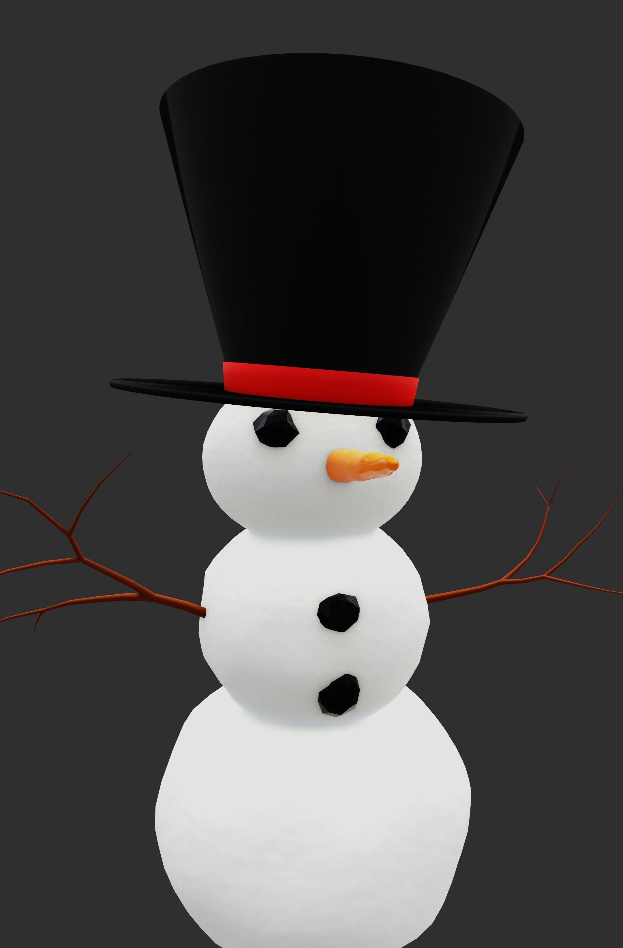 Christmas Snowman Lowpoly 3D model 3D model | CGTrader