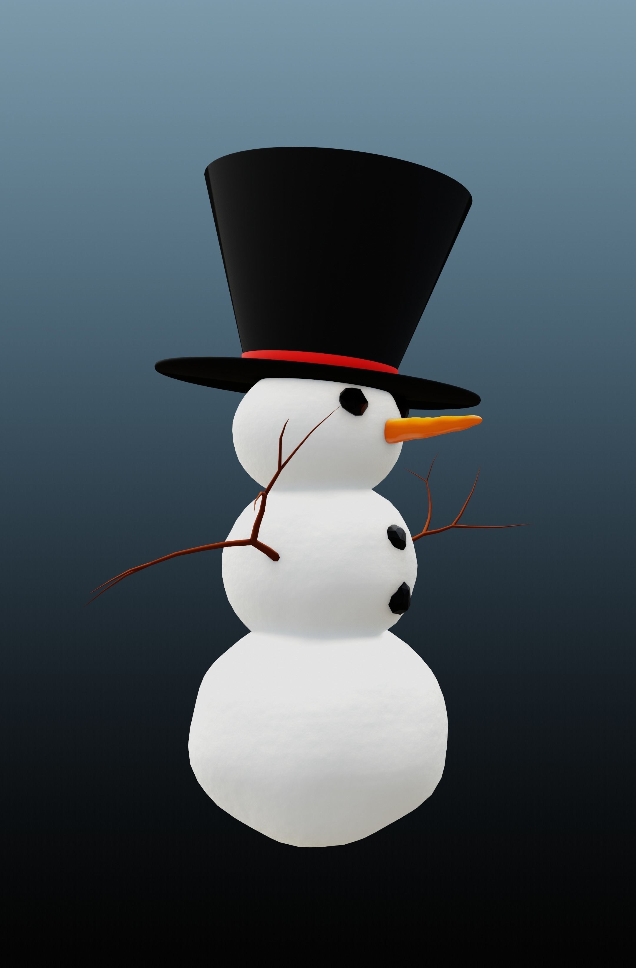 Christmas Snowman Lowpoly 3D model 3D model | CGTrader