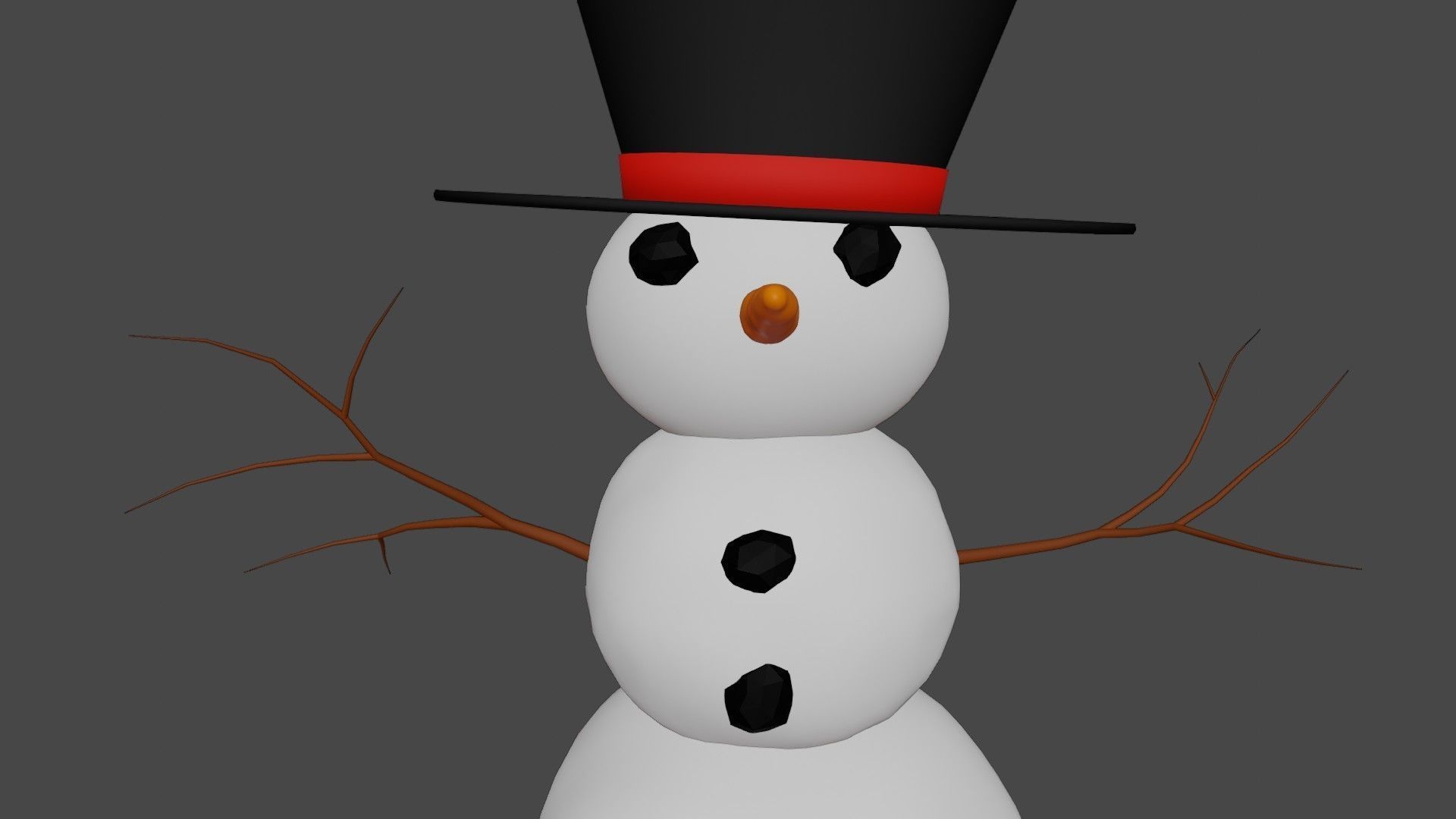 Christmas Snowman Lowpoly 3D model 3D model | CGTrader