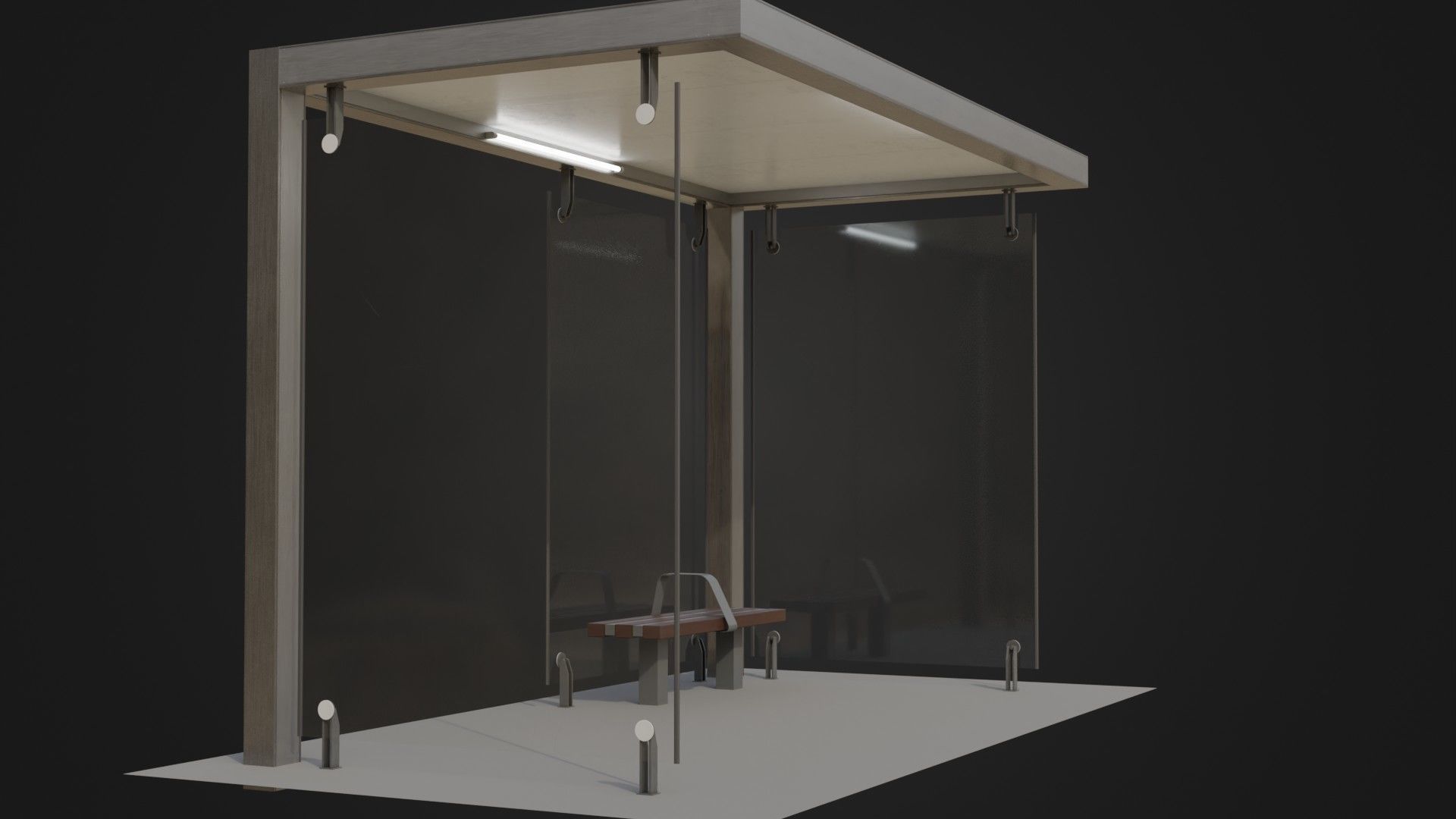 3D model Japanese Bus stop 02 VR / AR / low-poly | CGTrader