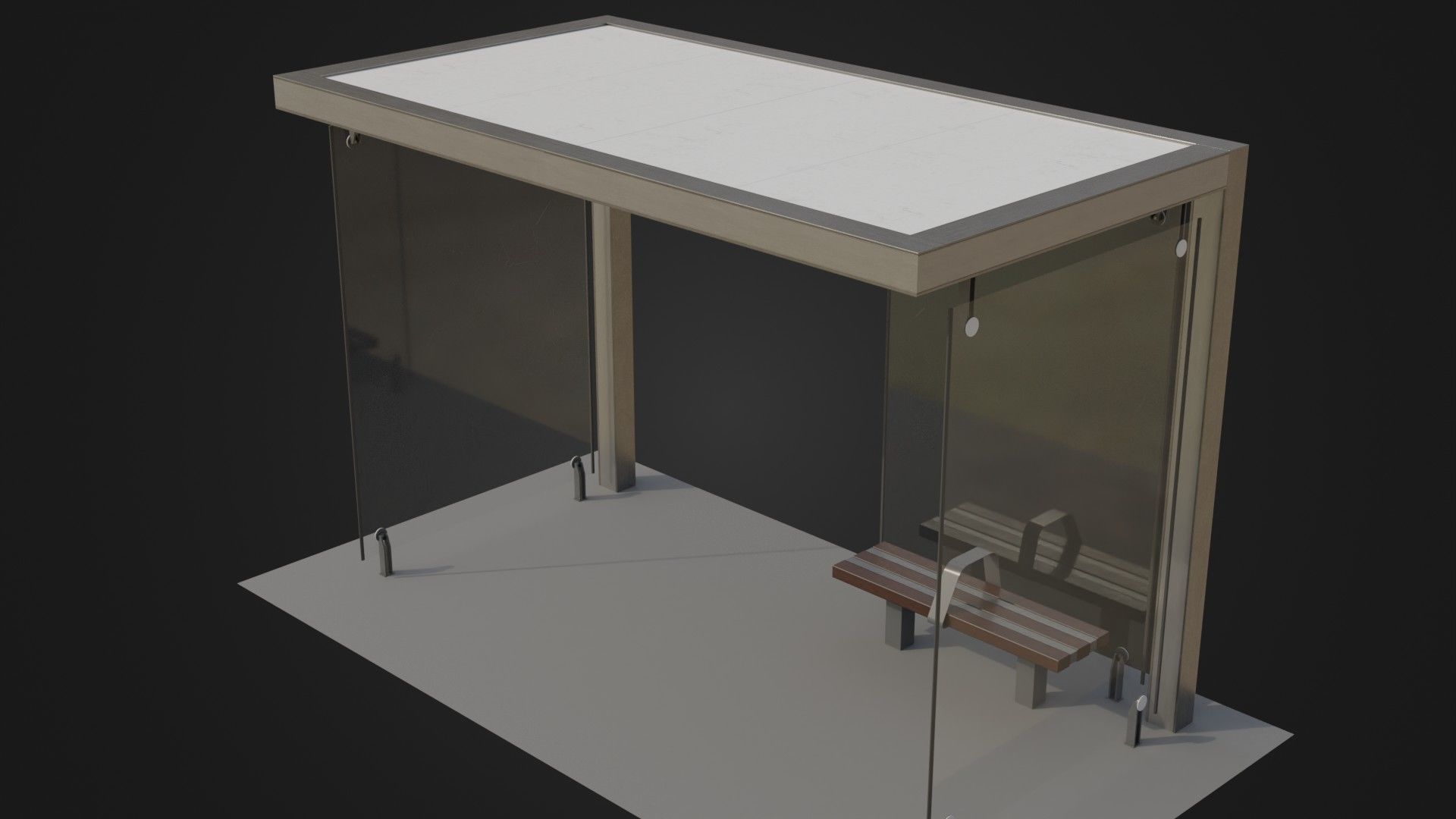 3D model Japanese Bus stop 02 VR / AR / low-poly | CGTrader