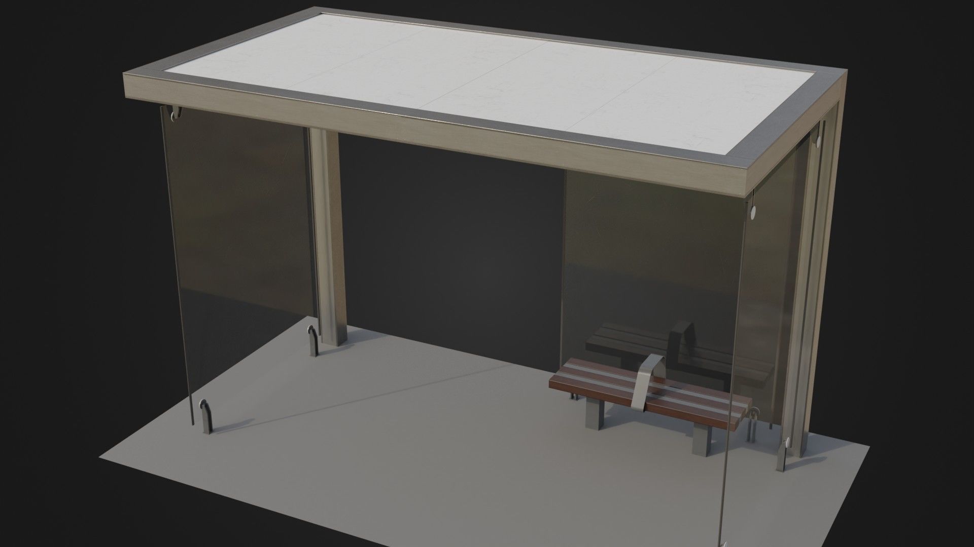 3D model Japanese Bus stop 02 VR / AR / low-poly | CGTrader