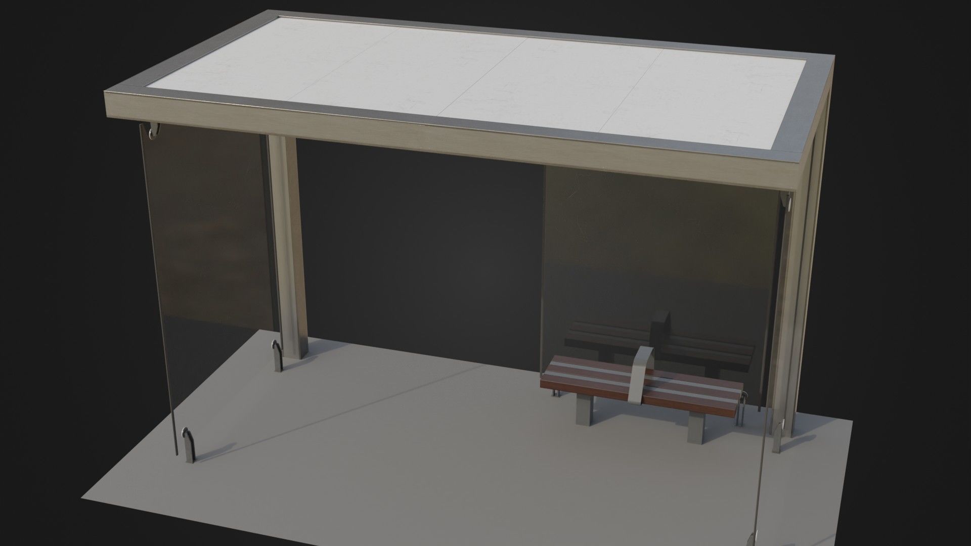 3D model Japanese Bus stop 02 VR / AR / low-poly | CGTrader