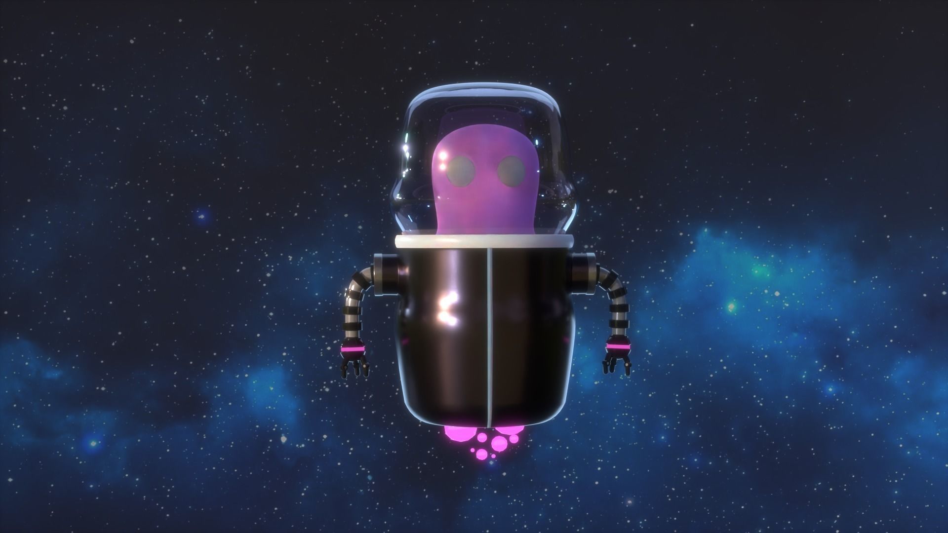 3D model Pink Alien rigged Character VR / AR / low-poly | CGTrader