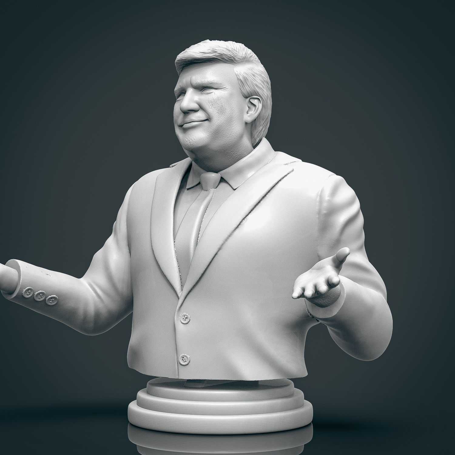 Donald Trump 3D Printable Bust 3D model 3D printable | CGTrader