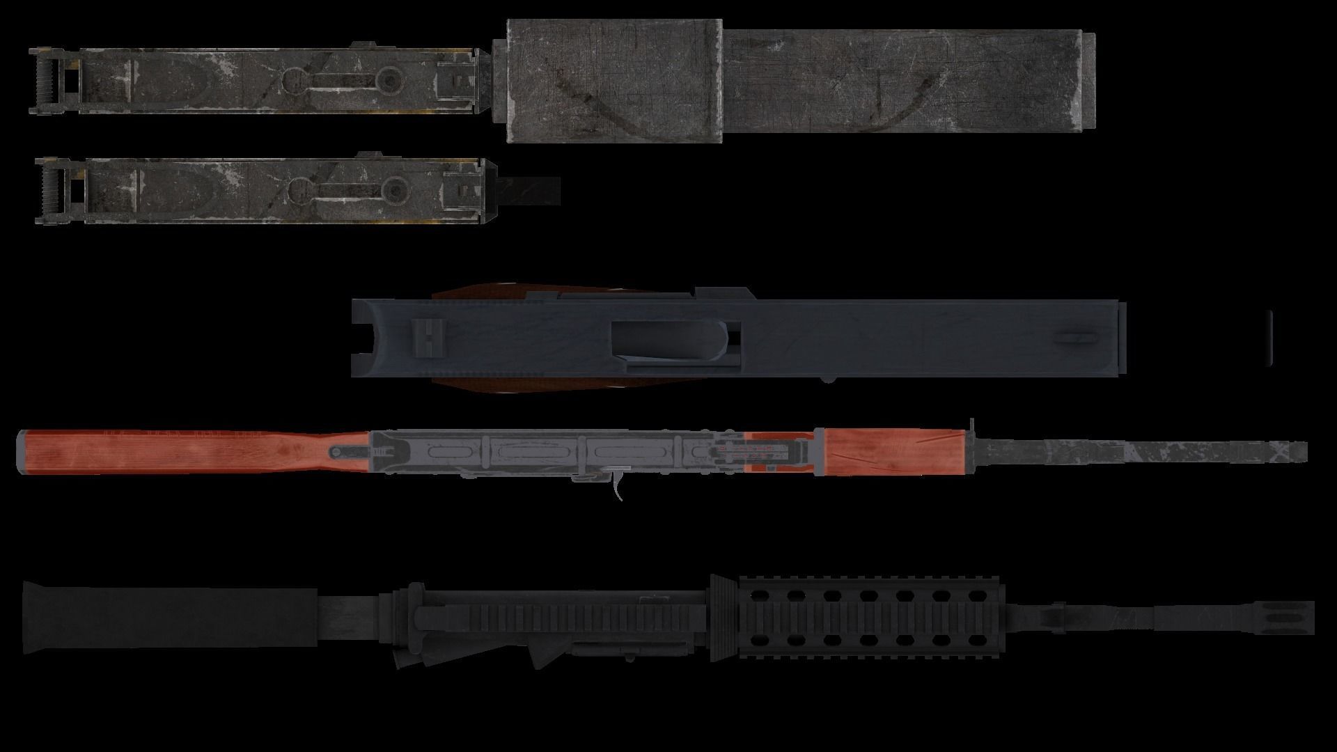 2D Guns And Ammo free VR / AR / low-poly Texture animated | CGTrader