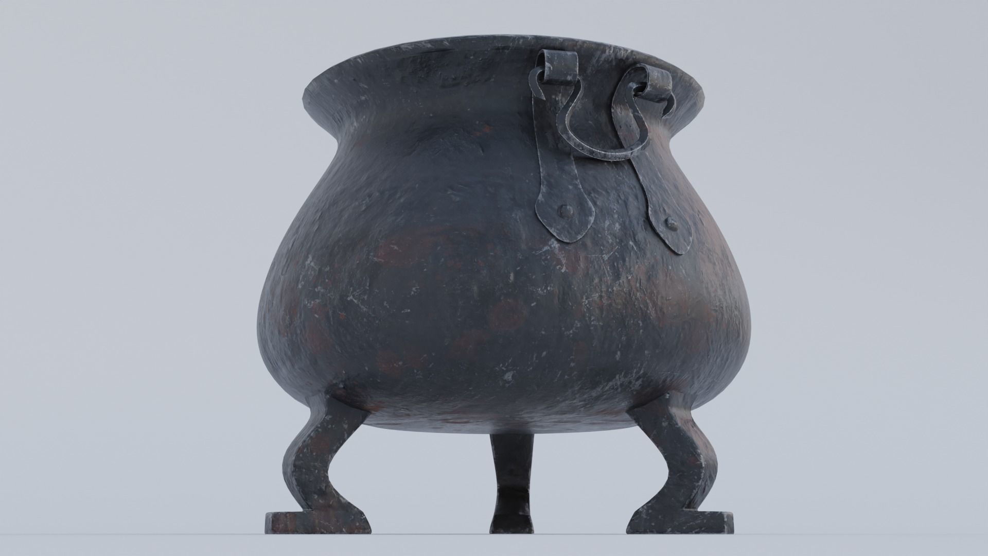 Forged Iron Cauldron with 4K Textures 3D model | CGTrader