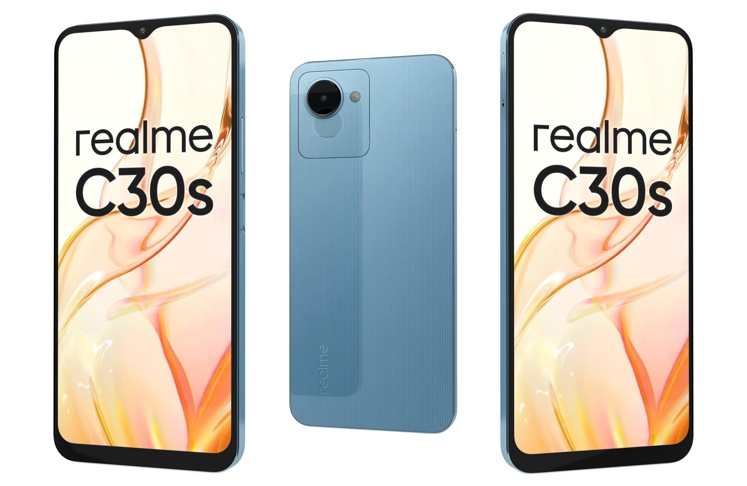 Realme C30s Blue 3D model | CGTrader