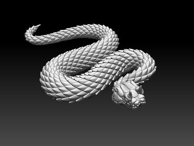 horned viper 3D model 3D printable | CGTrader