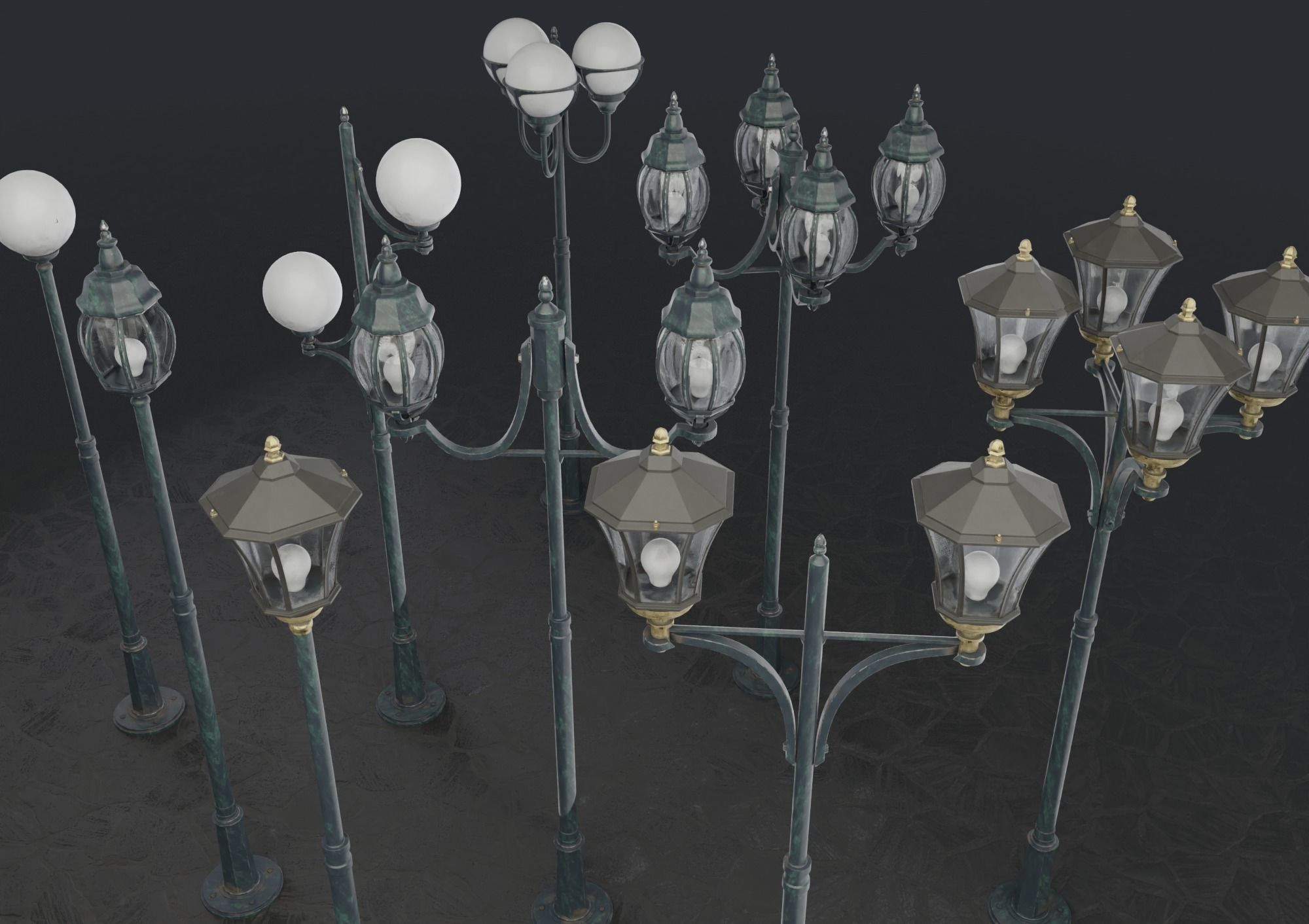 Street Lamps Collection 3D model | CGTrader