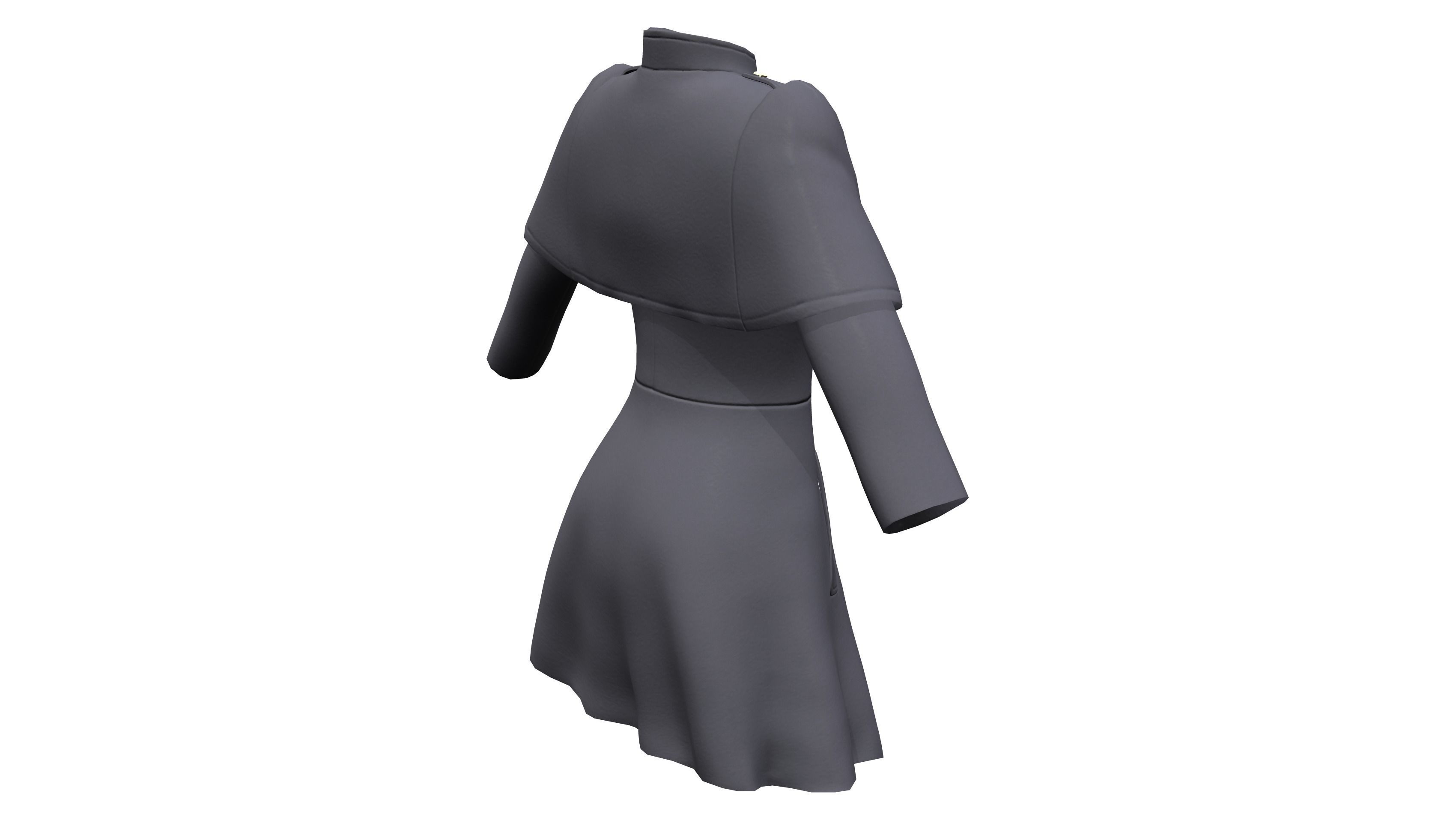 3D model Royal Court Style Band Collar Coat VR / AR / low-poly | CGTrader