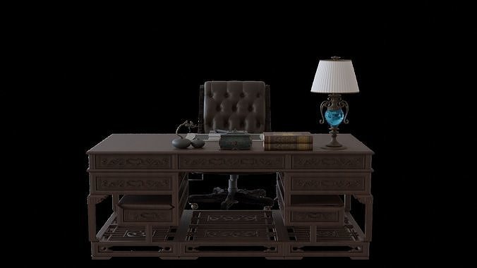 Chinese style CEO table 3D model | CGTrader