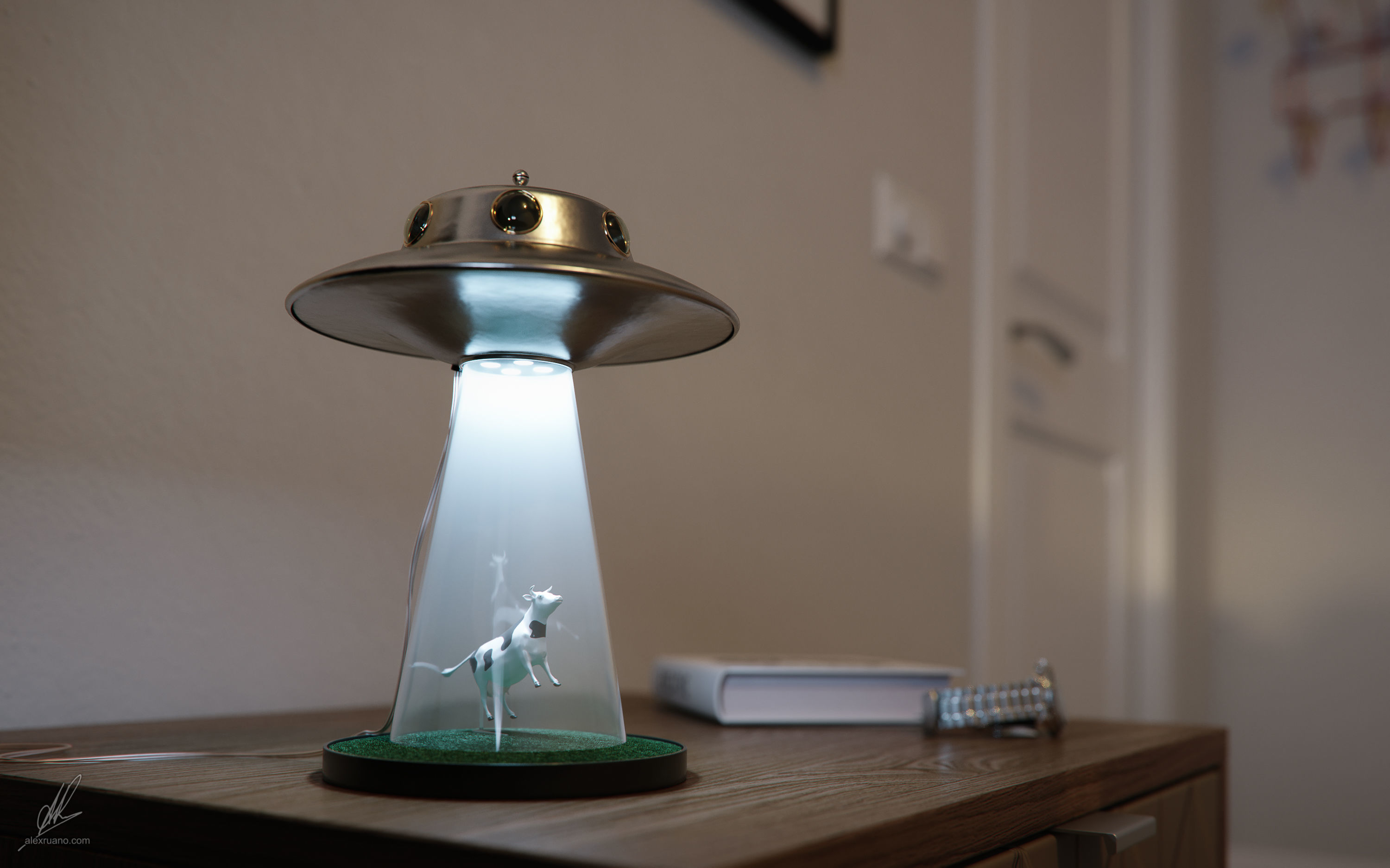 Alien Abduction Lamp 3D model | CGTrader