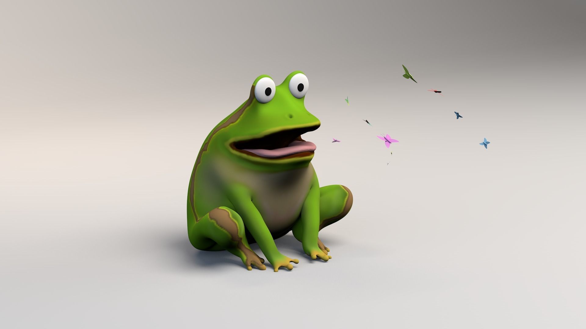 Gazing Frog 3D model | CGTrader