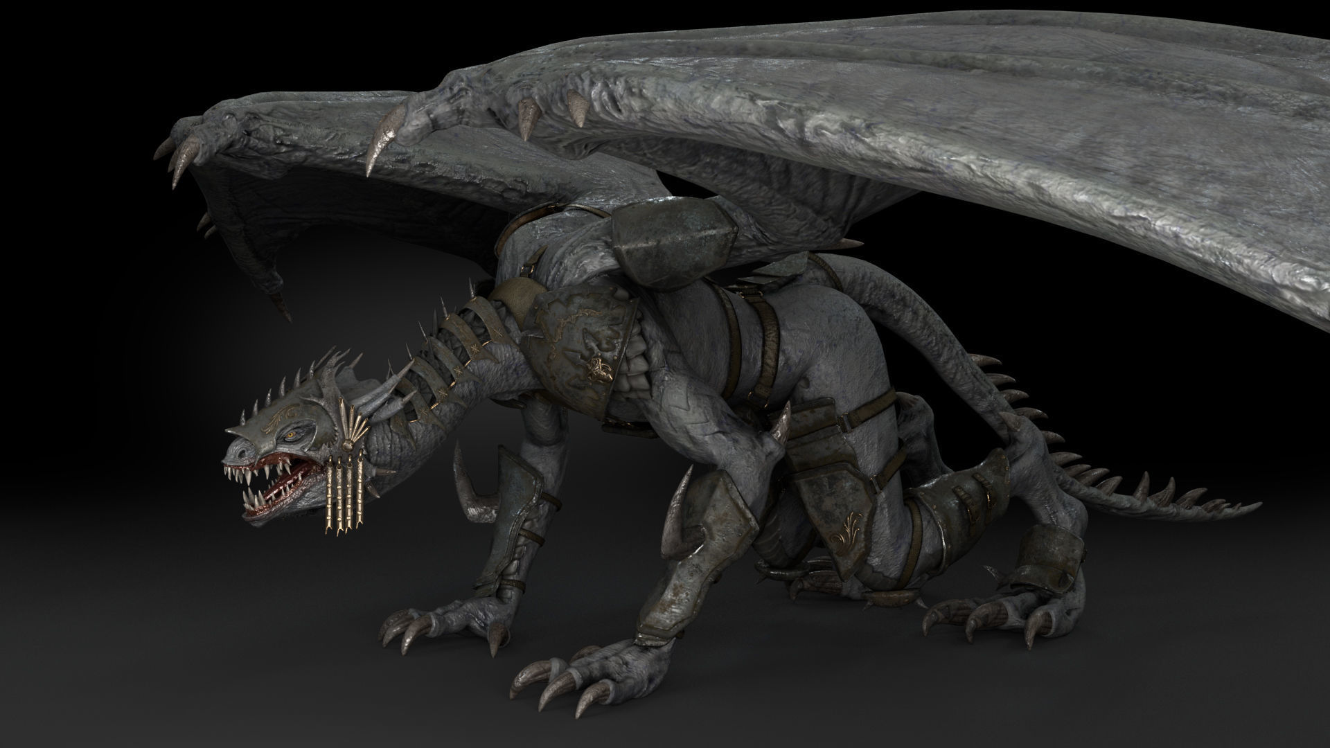 3D model Dragon Warrior Low-poly VR / AR / low-poly | CGTrader