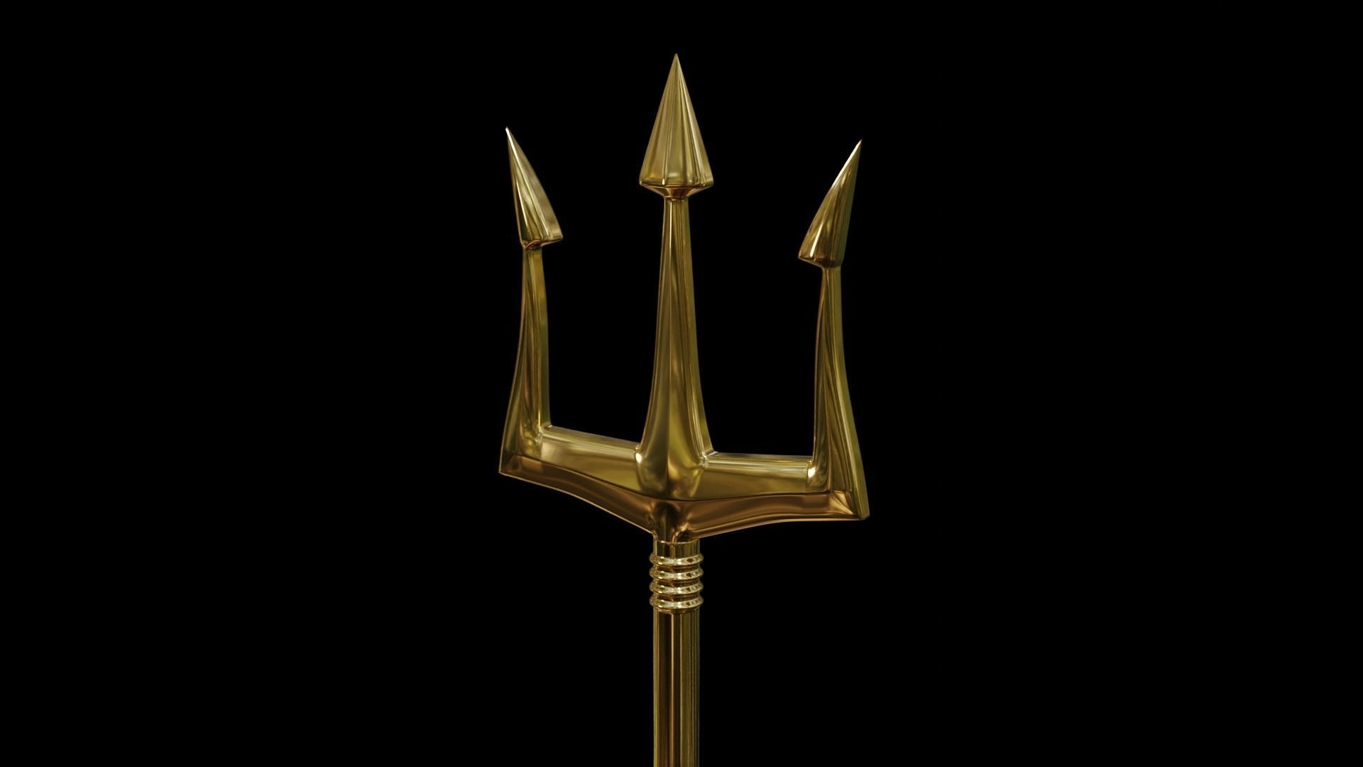 Poseidon Trident 3D model | CGTrader