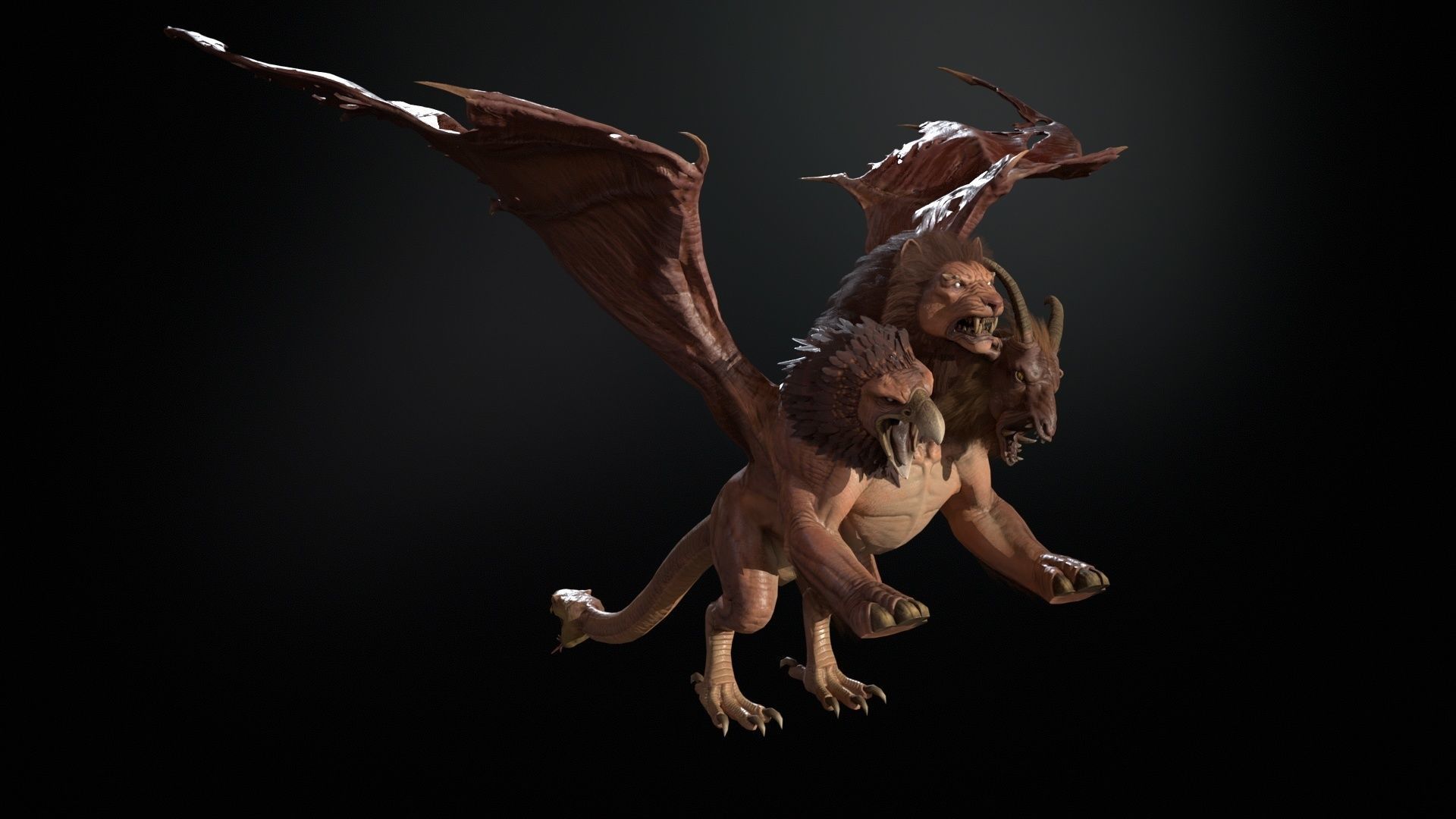3D model Chimera VR / AR / low-poly | CGTrader