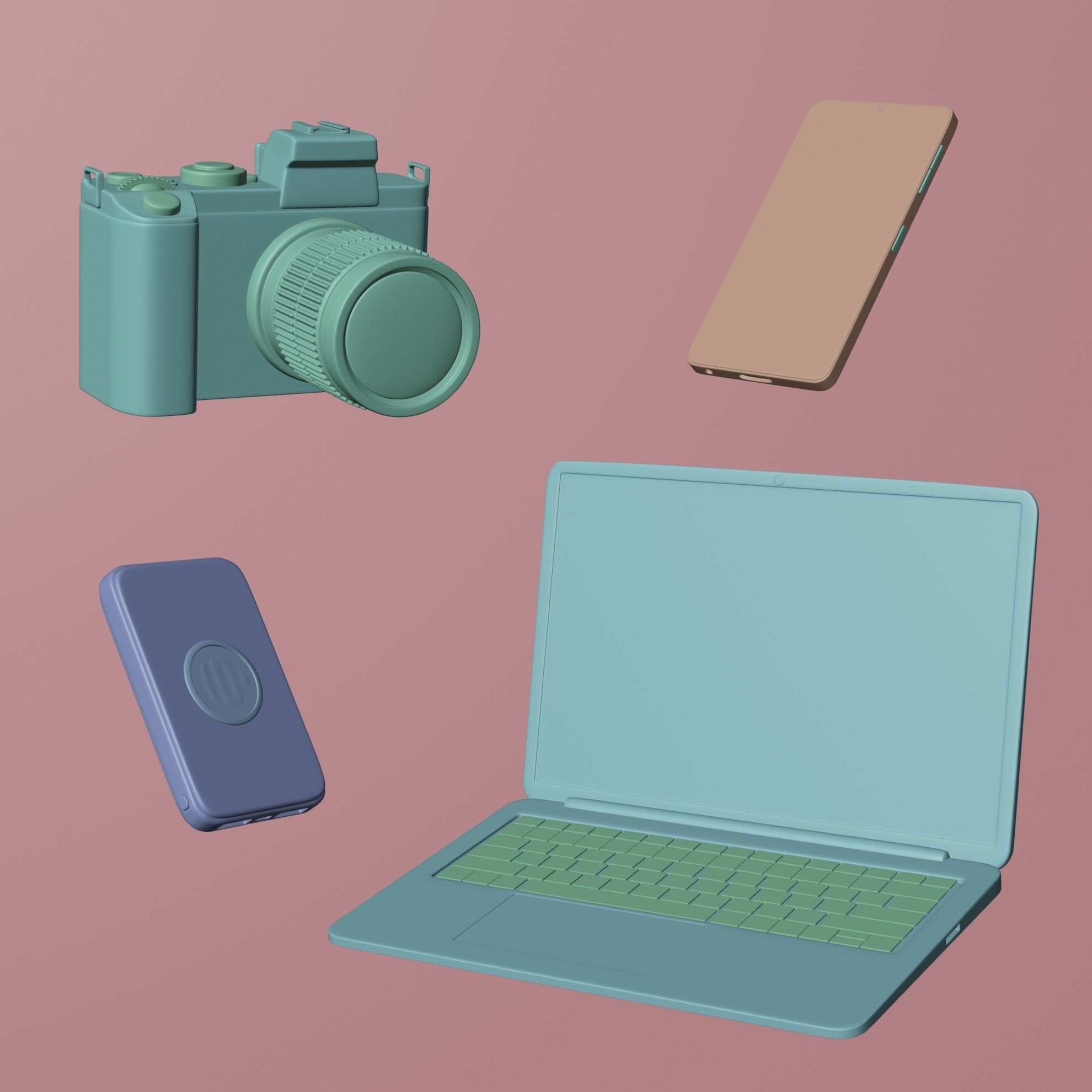 4in1 Gadgets 3D model | CGTrader