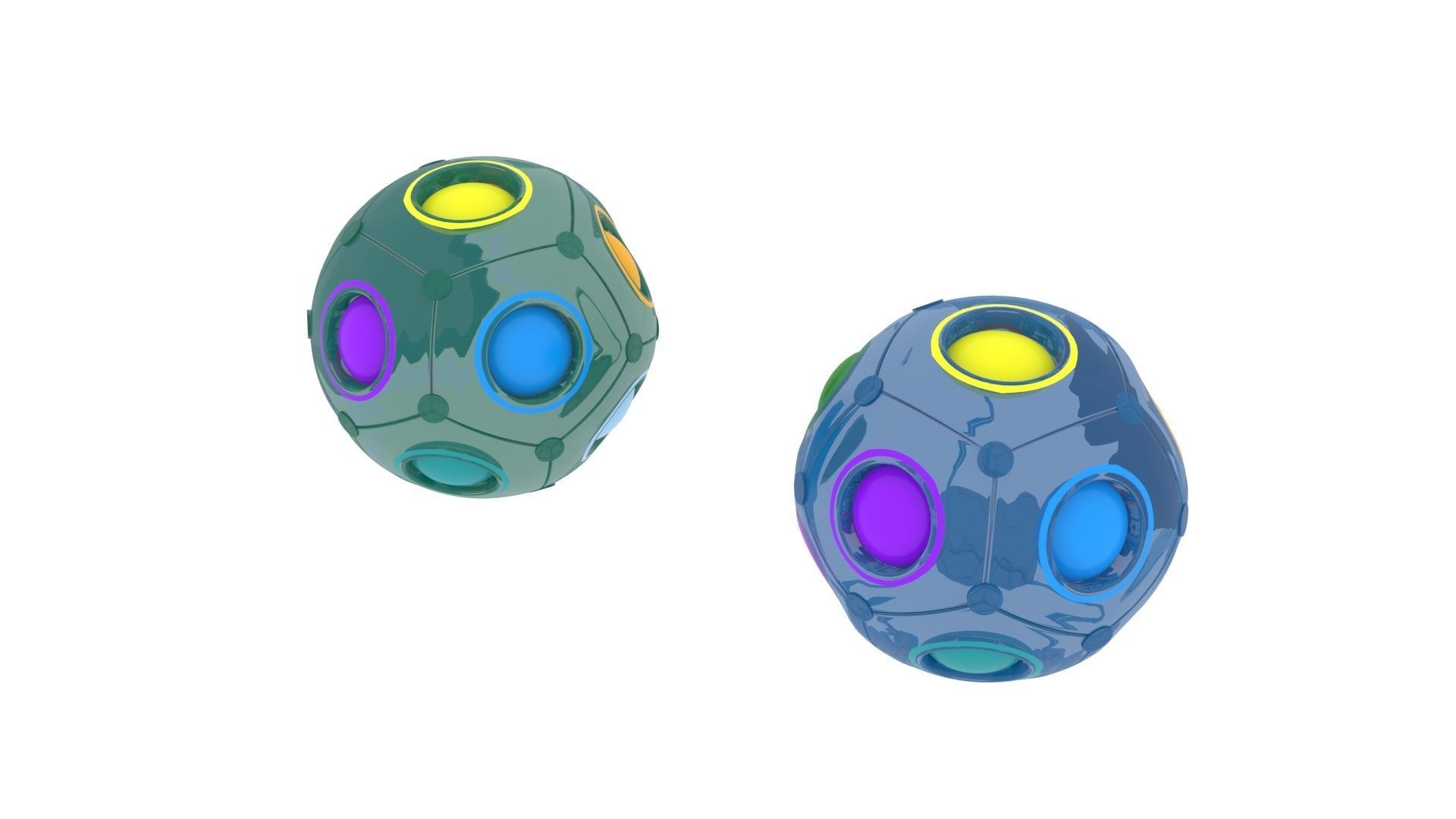 Color Shift Puzzle Balls 3D model | CGTrader