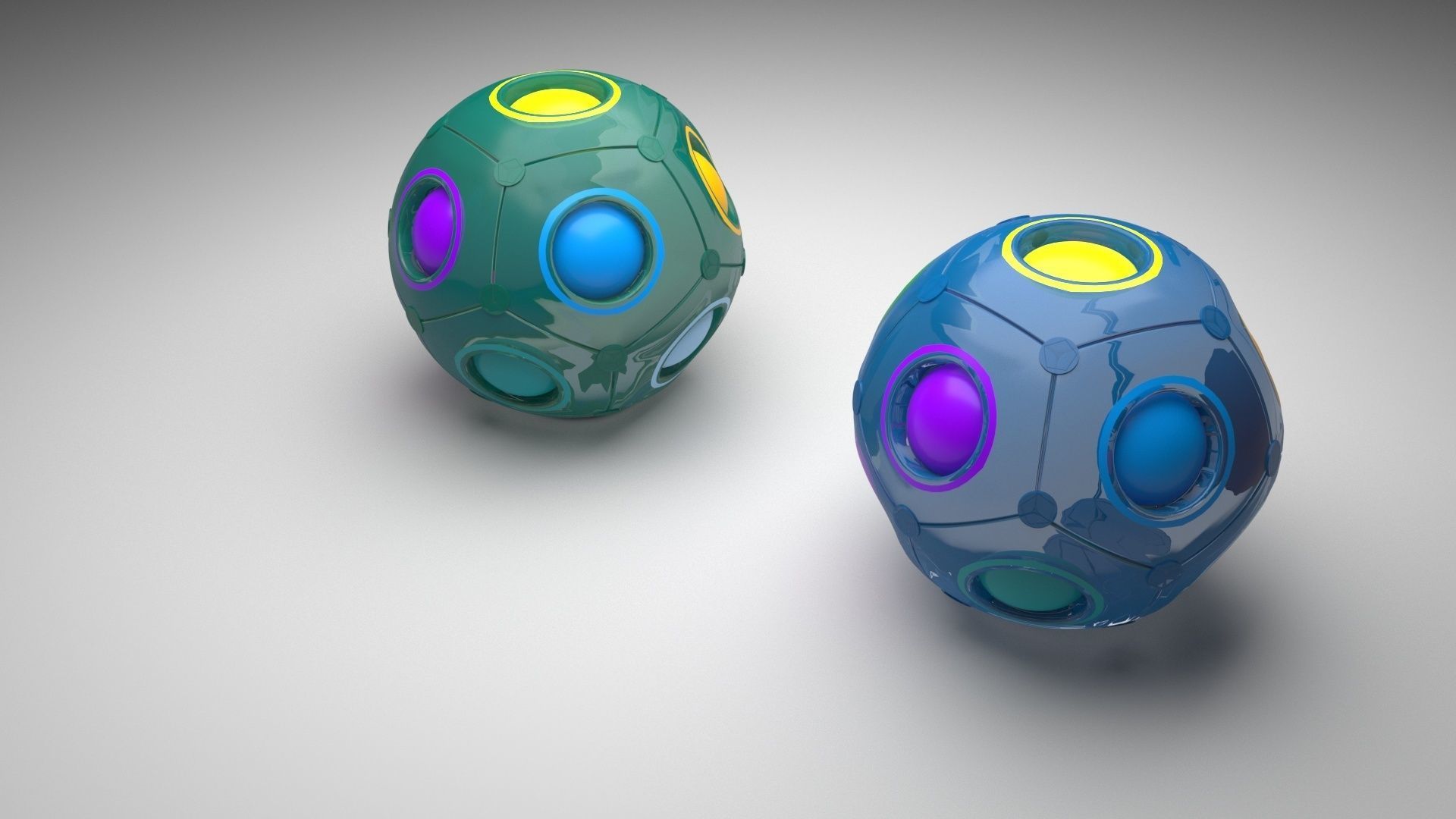 Color Shift Puzzle Balls 3D model | CGTrader