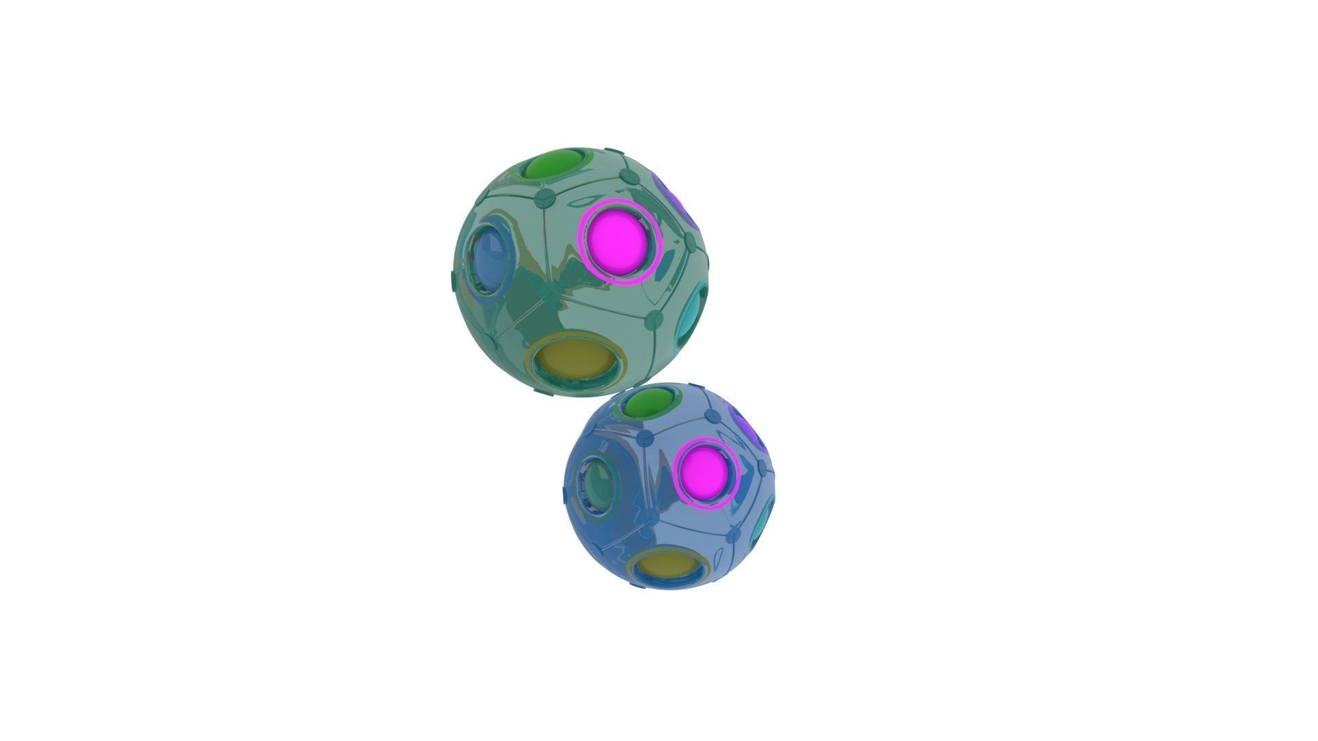 Color Shift Puzzle Balls 3D model | CGTrader