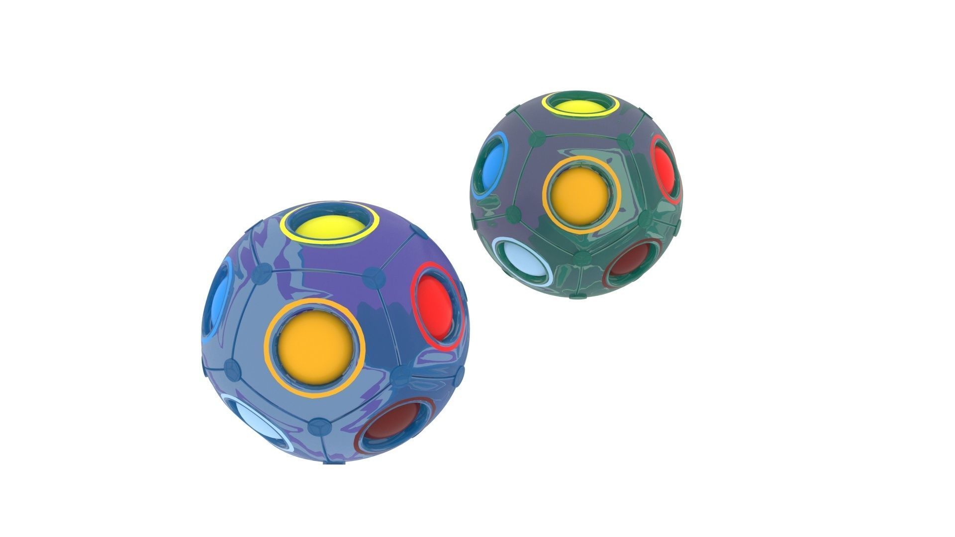 Color Shift Puzzle Balls 3D model | CGTrader
